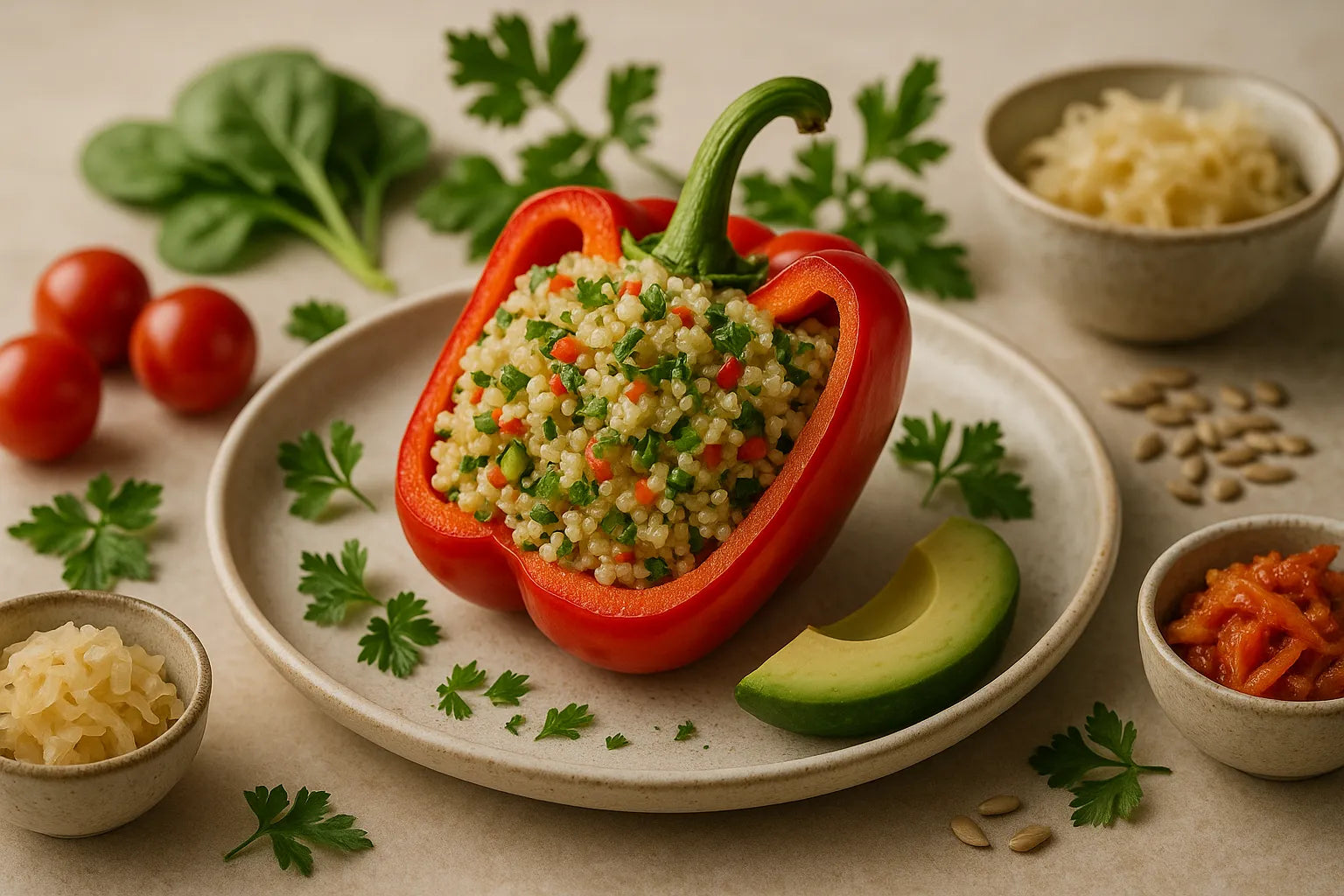 Stuffed Bell Pepper with Quinoa – InnerBuddies