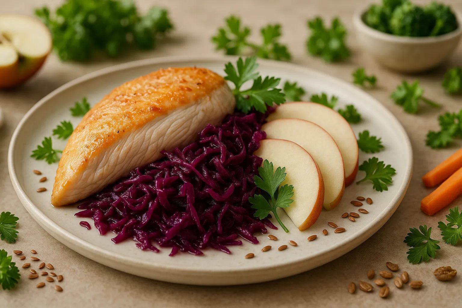 Turkey Breast with Red Cabbage and Apple – InnerBuddies